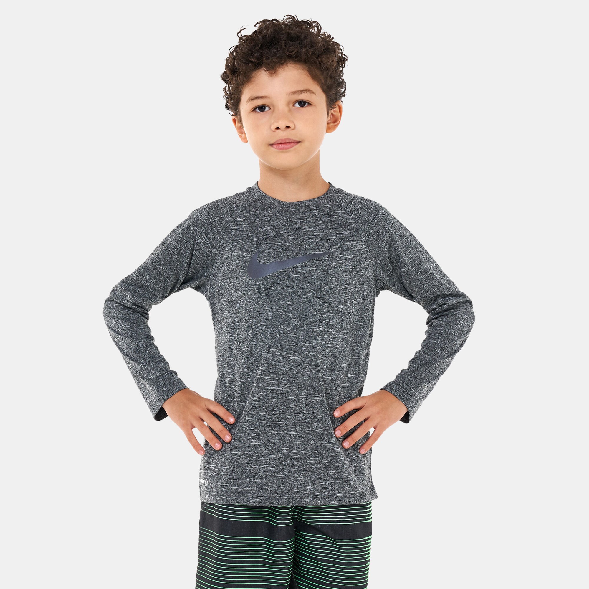 Kids UV Protection Heather Hydroguard Swim Top for Sun Safety – Nike ...